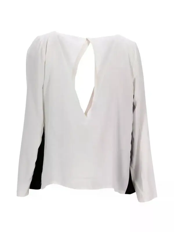 Sandro V-neck Long Sleeve Blouse