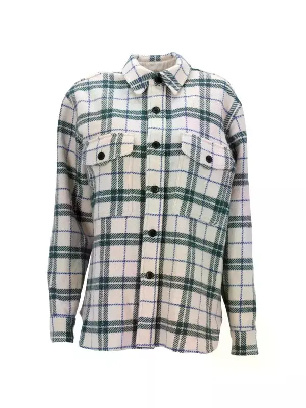 ISABEL MARANT VINTAGE Faxon Plaid Button-down Overshirt
