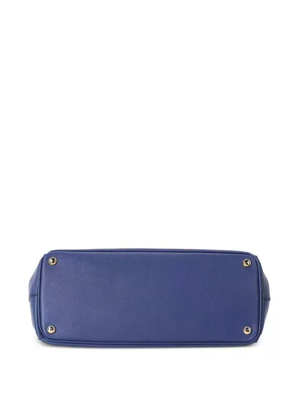 Prada Galleria Leather Tote Bag - Blue