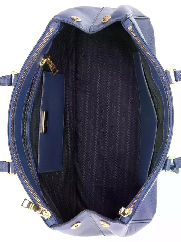 Prada Galleria Leather Tote Bag - Blue