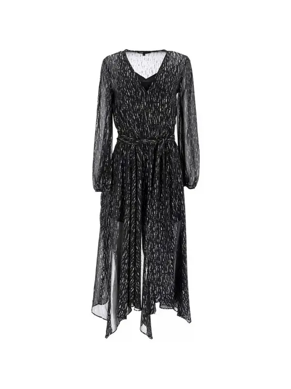 Maje Route Gathered Midi Dress