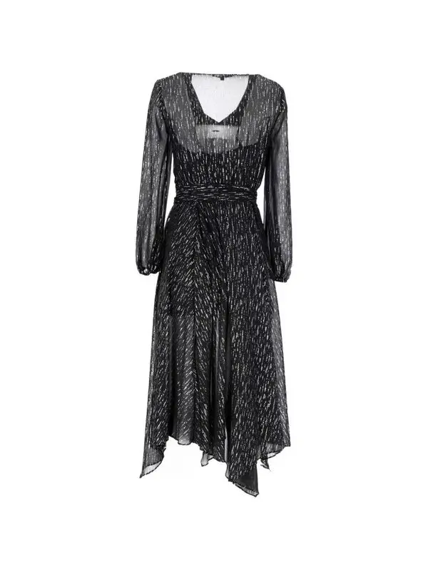 Maje Route Gathered Midi Dress