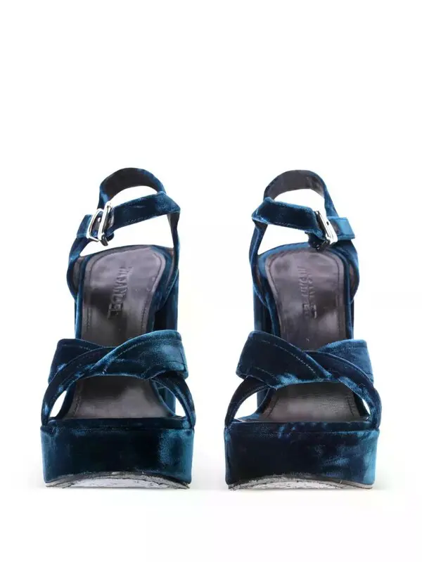 JIL SANDER Velvet Platform Sandals
