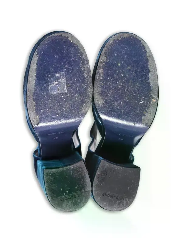 JIL SANDER Velvet Platform Sandals
