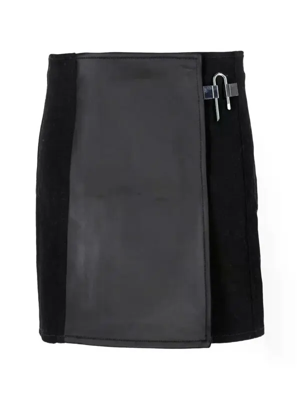 Givenchy Panelled Mini Skirt With Padlock Detail