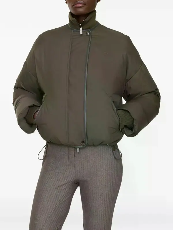 Burberry Cropped Reversible Check Nylon Jacket
