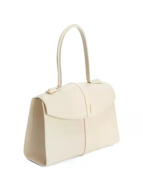 JIL SANDER Linea Medium Leather Tote Bag - Neutrals