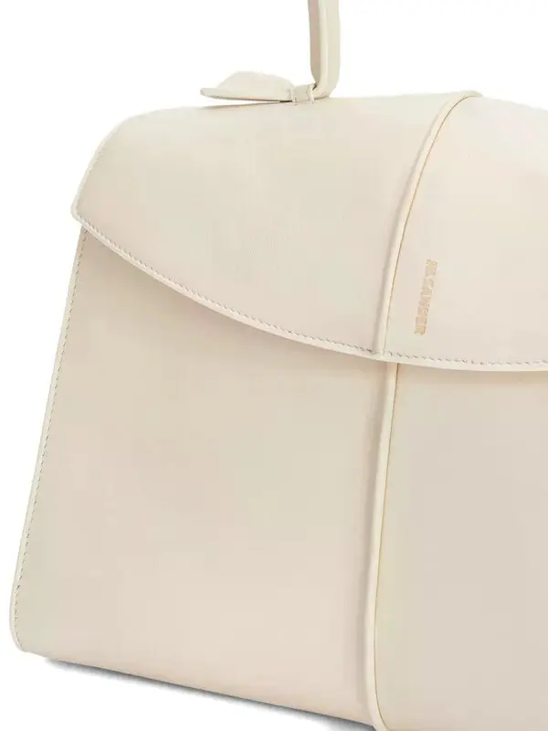 JIL SANDER Linea Medium Leather Tote Bag - Neutrals