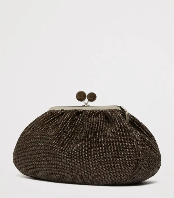 Max Mara Woven Pasticcino Clutch - Brown