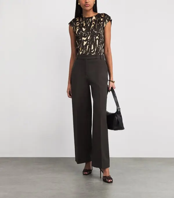 JOSEPH Stretch-gabardine Yukio Trousers - Brown