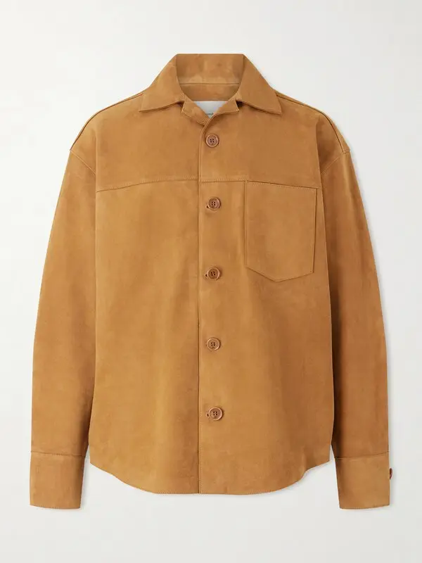 Ami Suede Overshirt - Brown