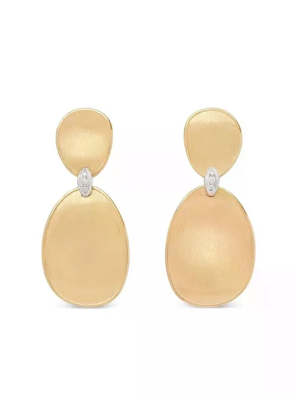 Marco Bicego 18k Yellow Lunaria Diamond Earrings - Gold