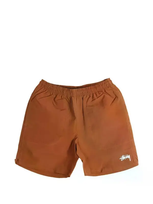 StÜssy Water Logo-print Shorts - Brown