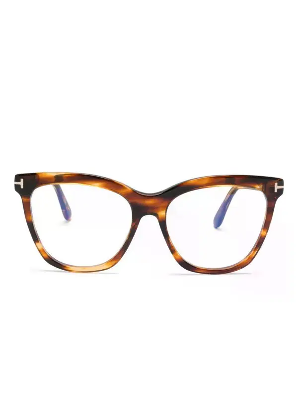 TOM FORD Cat-eye Frame Glasses - Brown