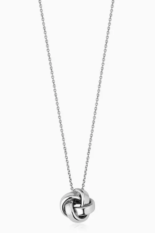 ORADINA Eternal Knot Pendant Necklace - Silver