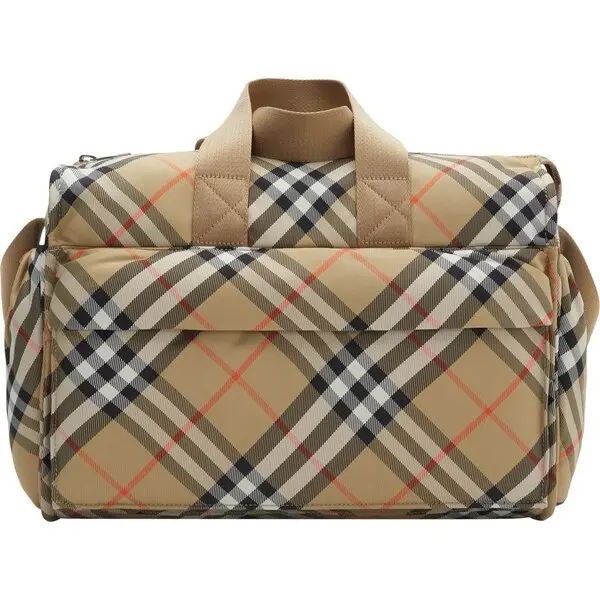 Burberry Mini Check Bowling Bag - Sand Beige
