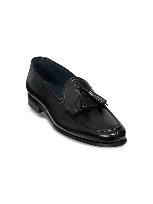 PAUL FREDRICK Lennon Kiltie Tassel Loafer - Black
