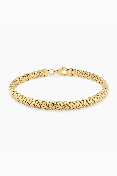 ORADINA 14k Caesar Bangle Bracelet