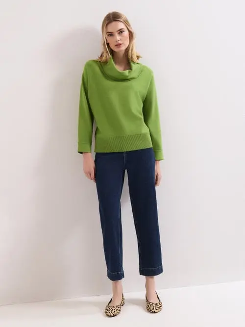 PHASE EIGHT Cowl Neck Jumper With Ribbed Detailing