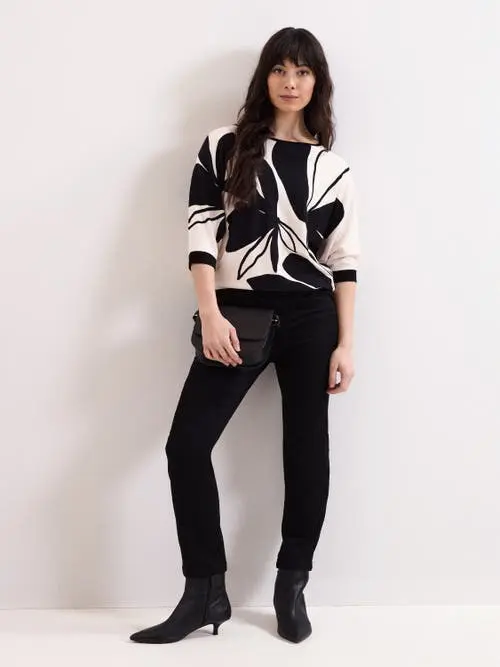 PHASE EIGHT Printed Round Neck Knit Jumper
