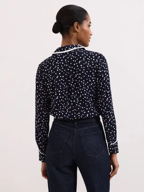 PHASE EIGHT Rita Printed Collared Button-up Shirt