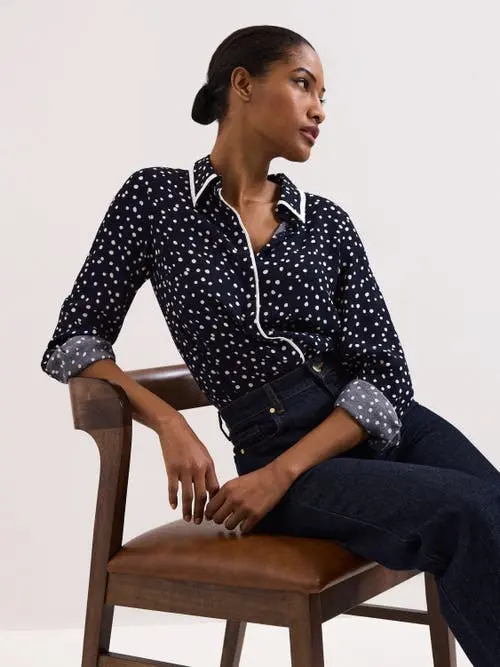 PHASE EIGHT Rita Printed Collared Button-up Shirt