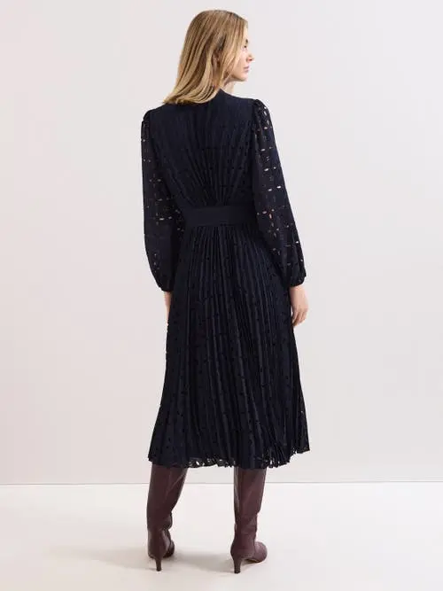 PHASE EIGHT Marina Pleated Midi Shirt Dress
