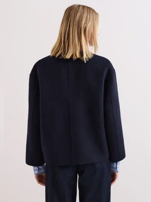 PHASE EIGHT Georgie Wool Round-neck Boxy Jacket