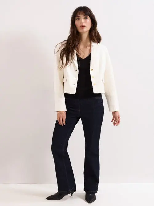 PHASE EIGHT Adria Cropped Textured Blazer Jacket