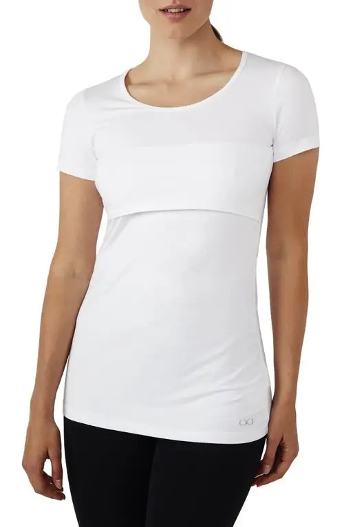 MODERN ETERNITY Nursing Stretch Jersey Top - White