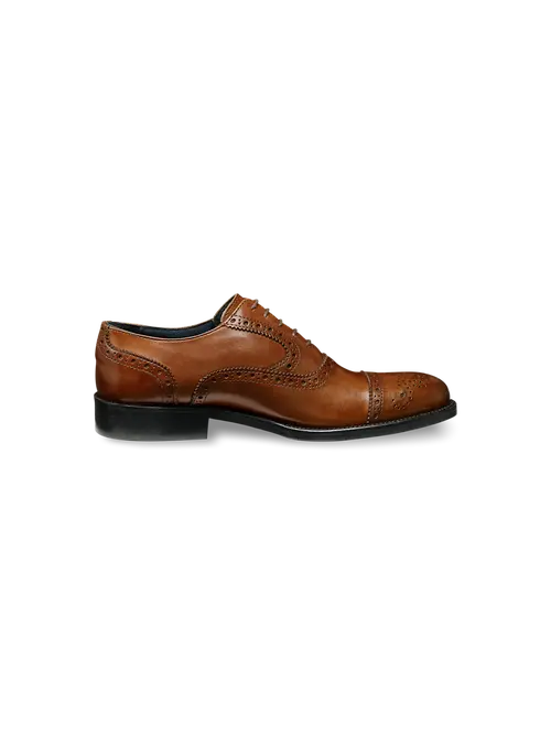 PAUL FREDRICK Leather Cap Toe Oxford