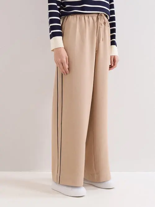 PHASE EIGHT Wide Leg Skye Trousers With Stripe Detail
