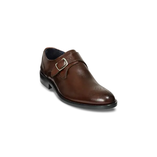 PAUL FREDRICK Henry Leather Monk Strap