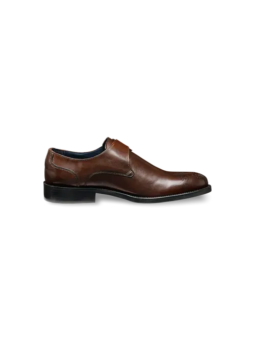PAUL FREDRICK Henry Leather Monk Strap