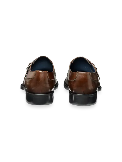 PAUL FREDRICK Henry Leather Monk Strap