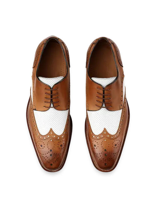 PAUL FREDRICK Morris Leather Wing Tip Derby