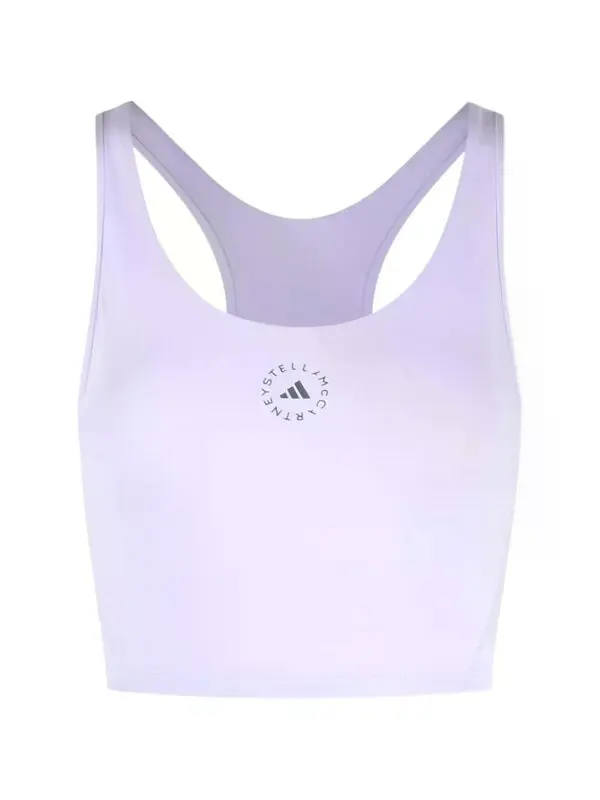 Adidas By Stella McCartney Logo-detail Crop Top - Purple