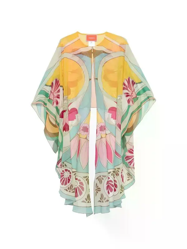 La DoubleJ Floral Cape - Yellow