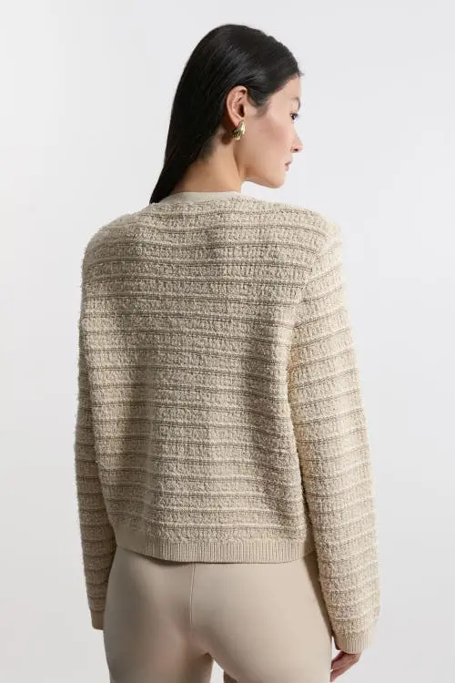 Karen Millen Textured Military Trim Knit Jacket