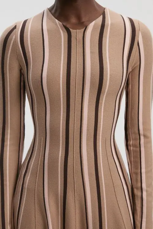 Karen Millen Asymmetric Hem Knit Midi Dress
