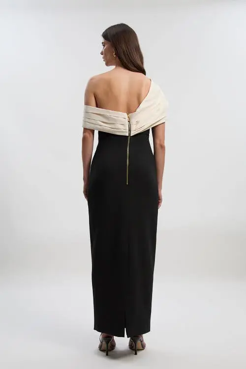Karen Millen Taffeta Sleeve Maxi Dress