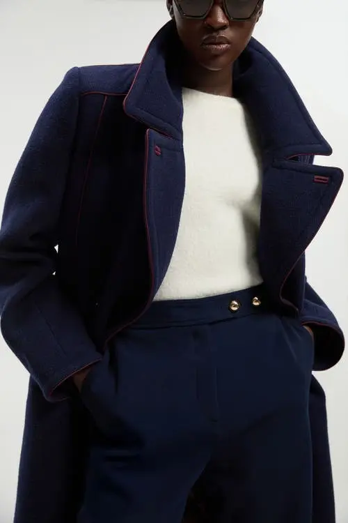 Karen Millen Tailored Padded Lined Midi Coat