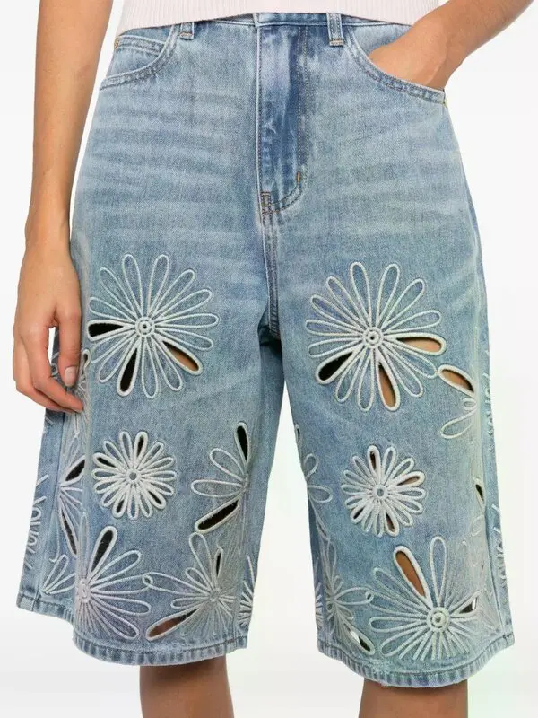Sandro Floral-embroidered Shorts