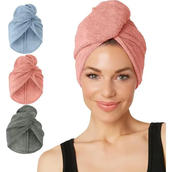 TURBIE TWIST 3 Pack Microfiber Hair Towel - Pink