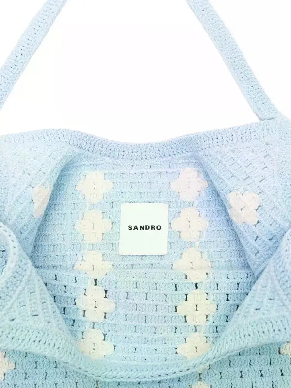 Sandro Crocheted Shoulder Bag