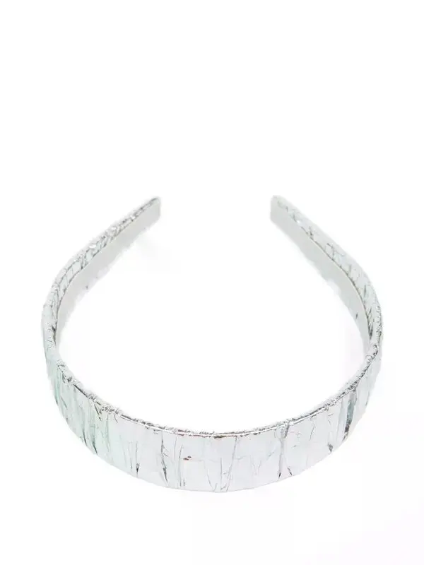 MAISON MARGIELA Logo-plaque Headband - Silver