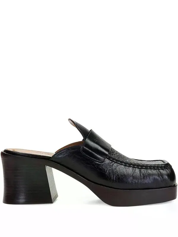 Marni Leather Mules - Black