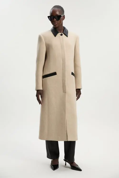 Karen Millen Wool Blend Tailored Midi Coat