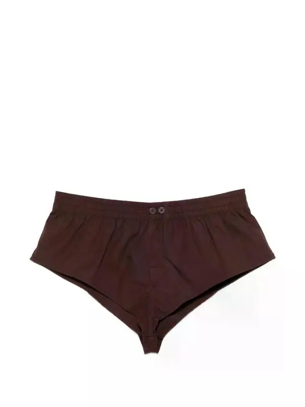 ENTIRE STUDIOS Pixie Buttoned Mini Shorts - Brown