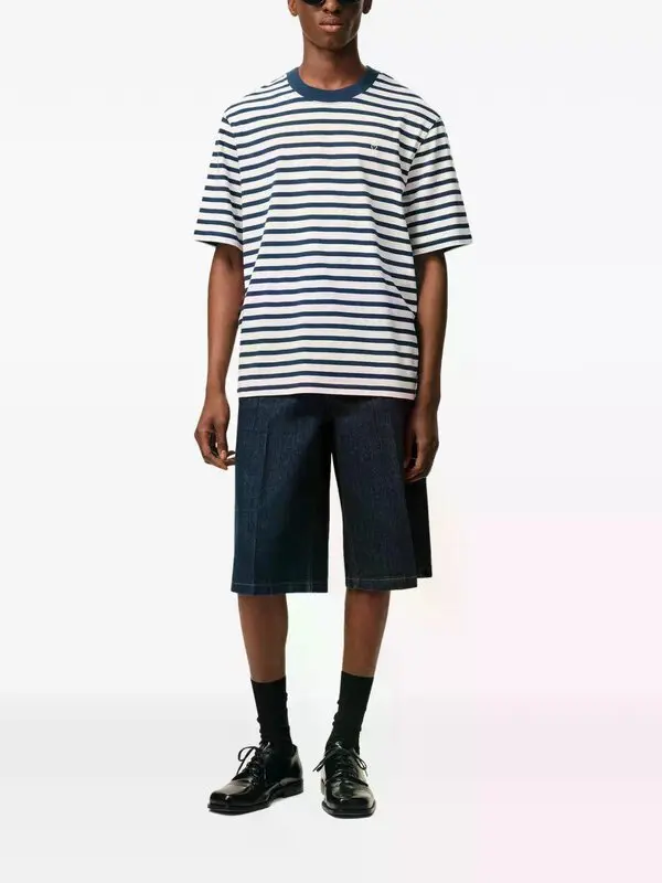 Ami Marinière Horizontal-stripe T-shirt - Blue